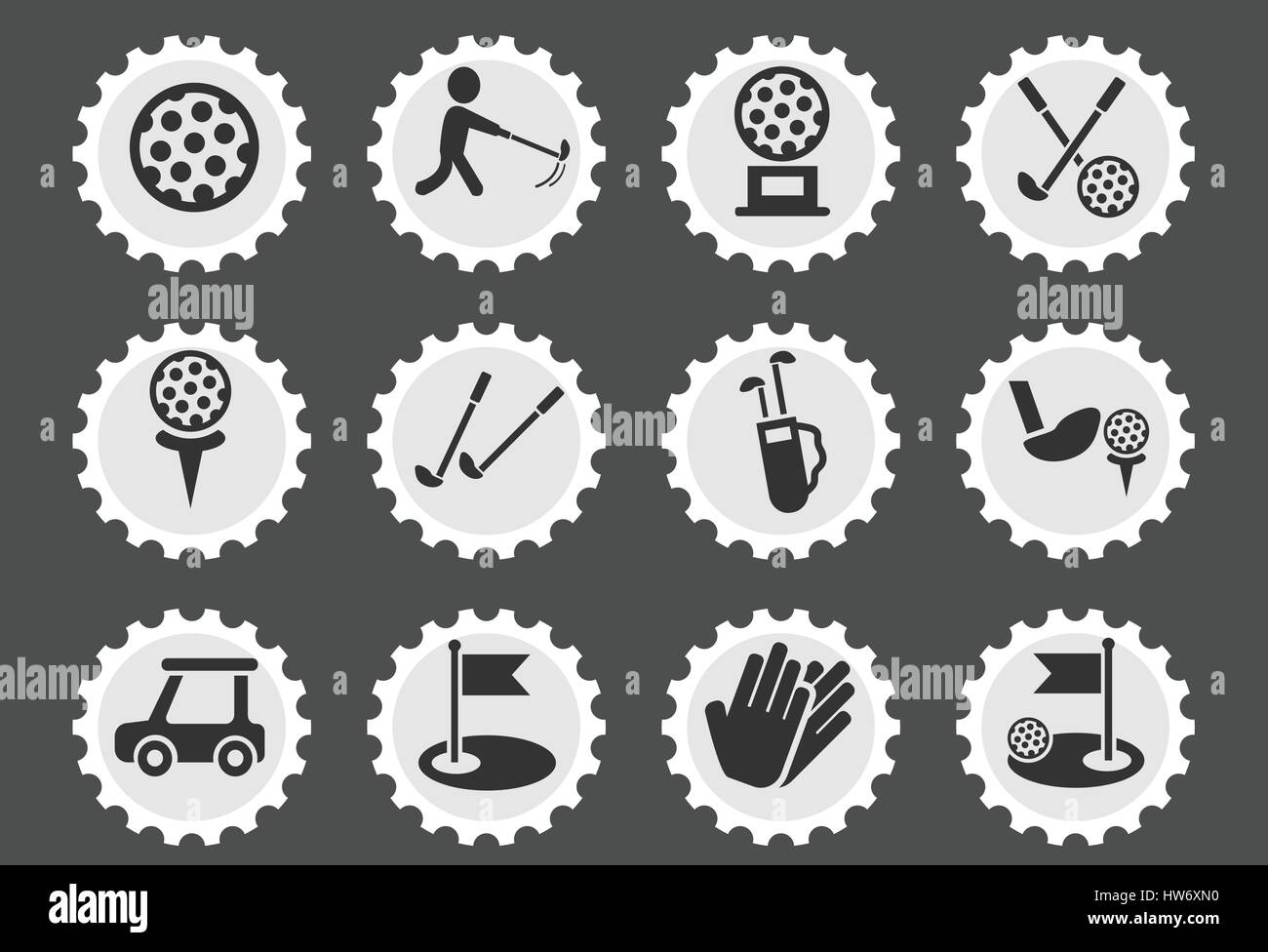 golf web icons for user interface design Stock Vector Image & Art - Alamy