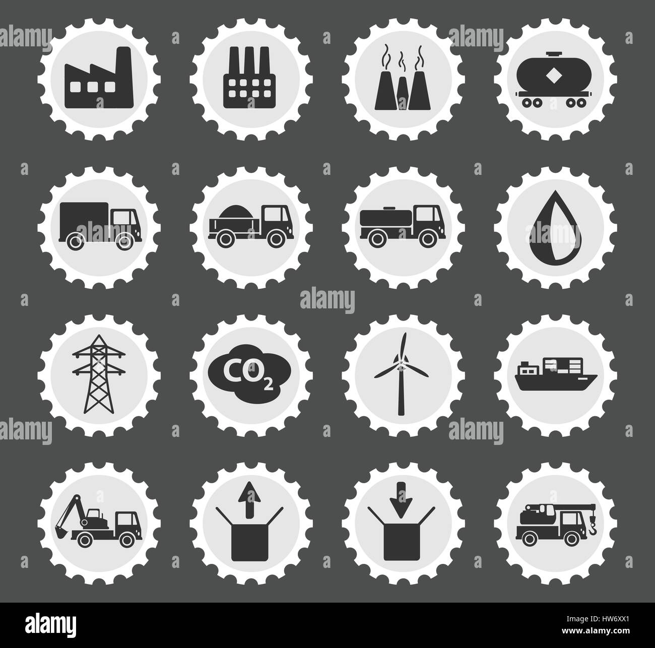 Industrial simply symbol for web icons and user interface Stock Vector ...