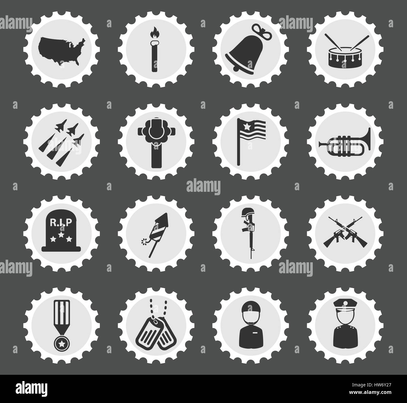 Symbols of remembrance Stock Vector Images - Alamy
