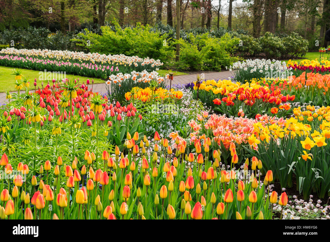 Formal spring garden Stock Photo - Alamy