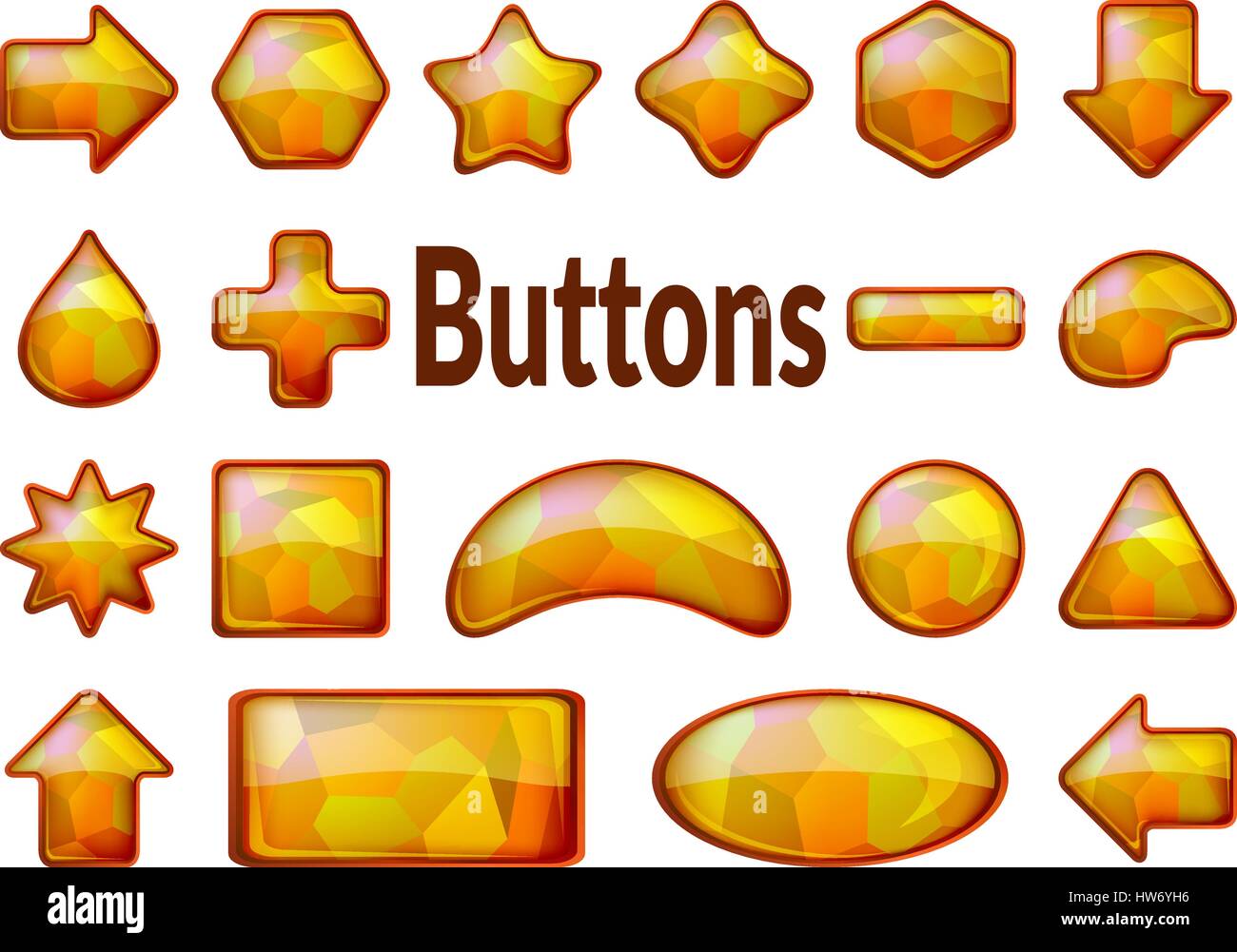 Orange yellow buttons Stock Vector Images - Alamy
