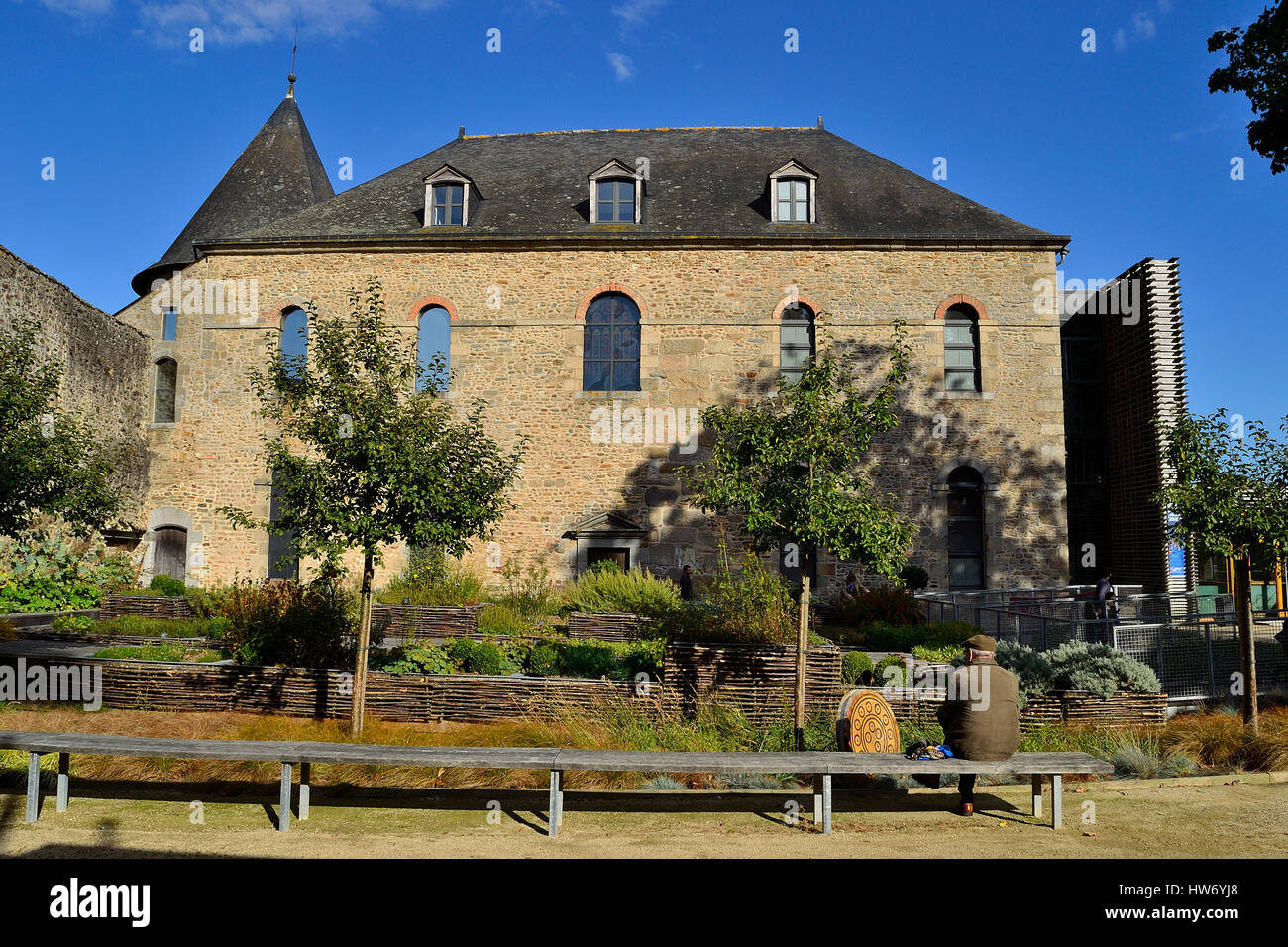 Castle of Mayenne city (castle and museum Stock Photo - Alamy