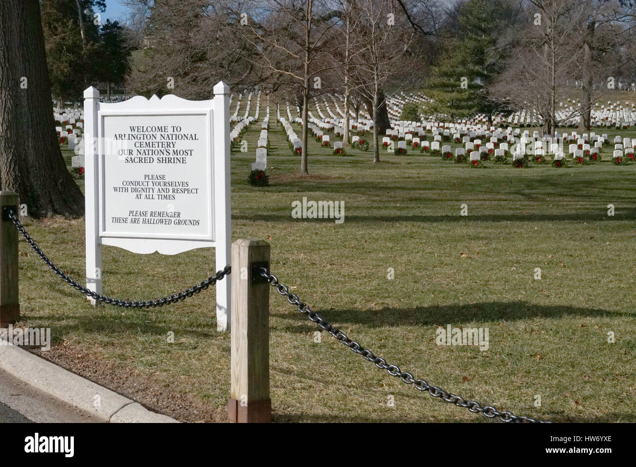 Virginia arlington national cemetery sign hi-res stock photography and ...