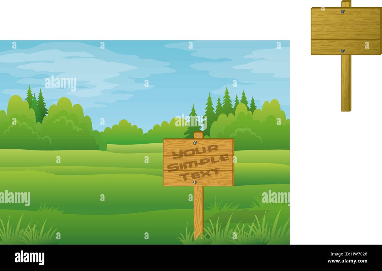 Spring in deciduous forest Stock Vector Images - Alamy