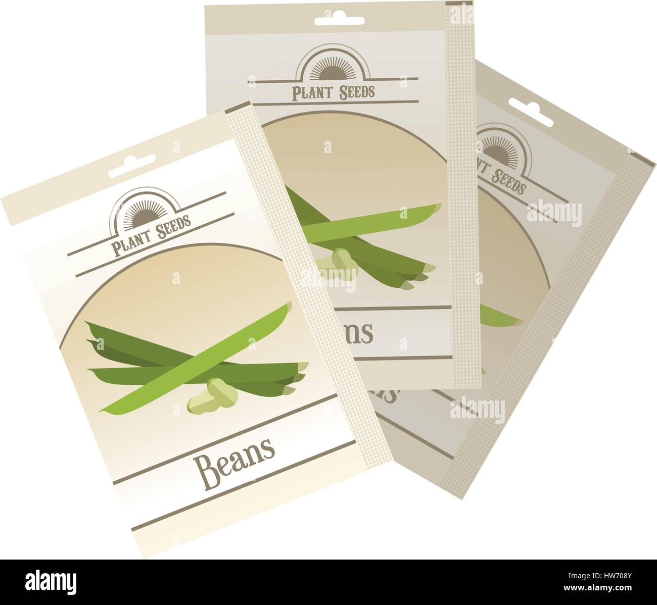 Beans seed pack Stock Vector Image & Art - Alamy