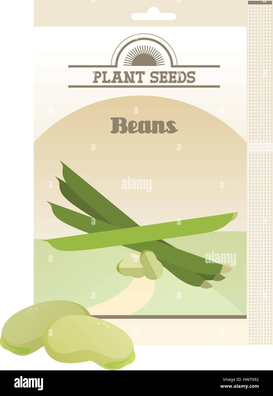 Beans seed pack Stock Vector Image & Art - Alamy
