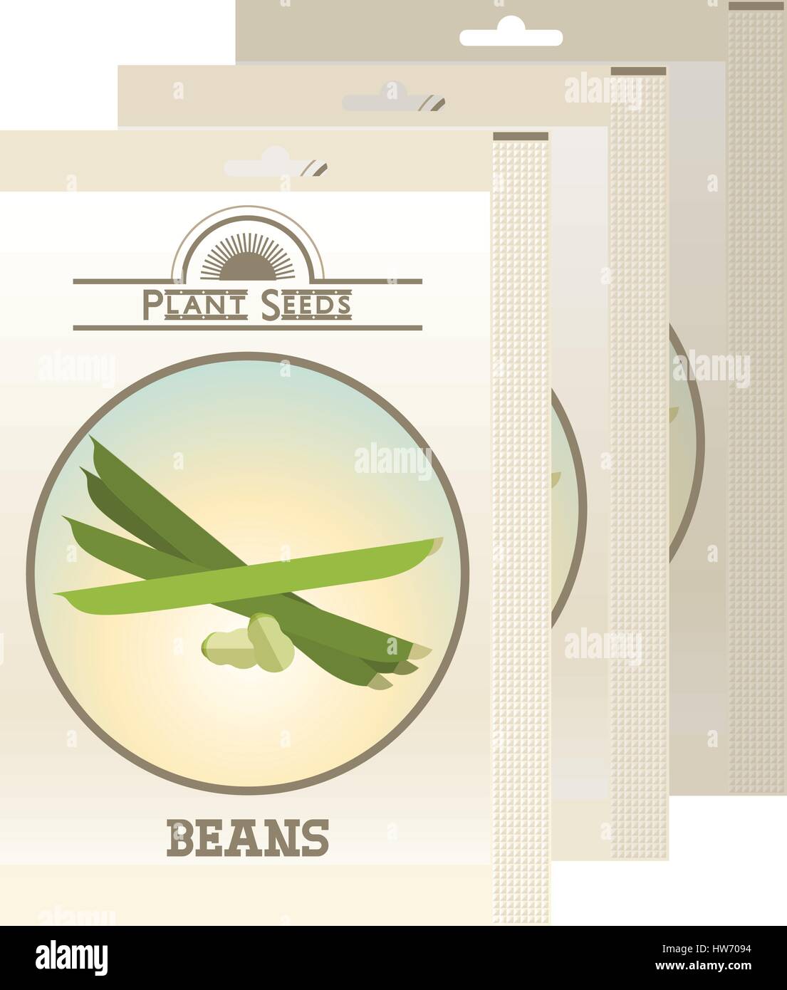 Beans seed pack Stock Vector Image & Art - Alamy