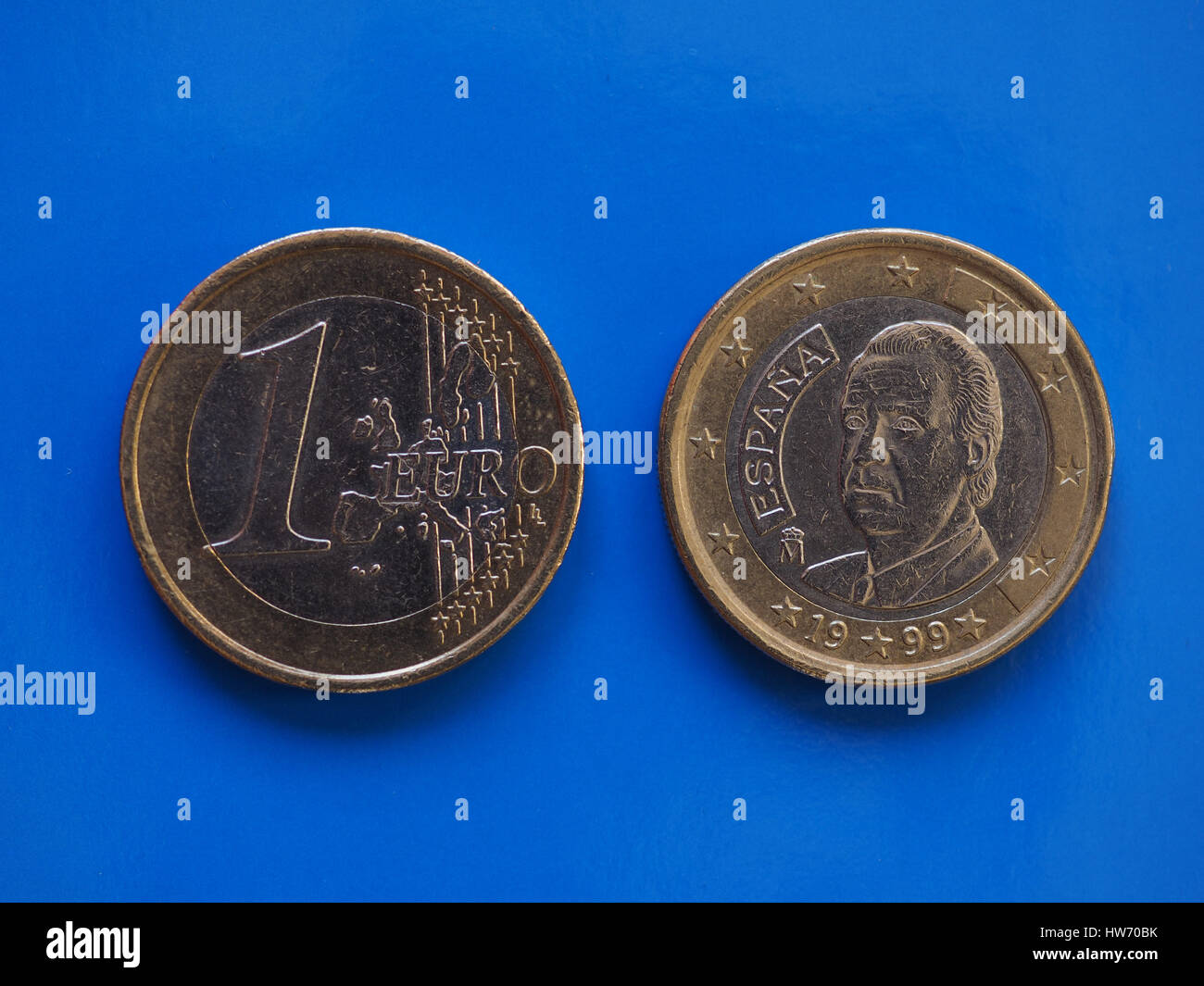 Spanish 1 euro coin hi-res stock photography and images - Alamy