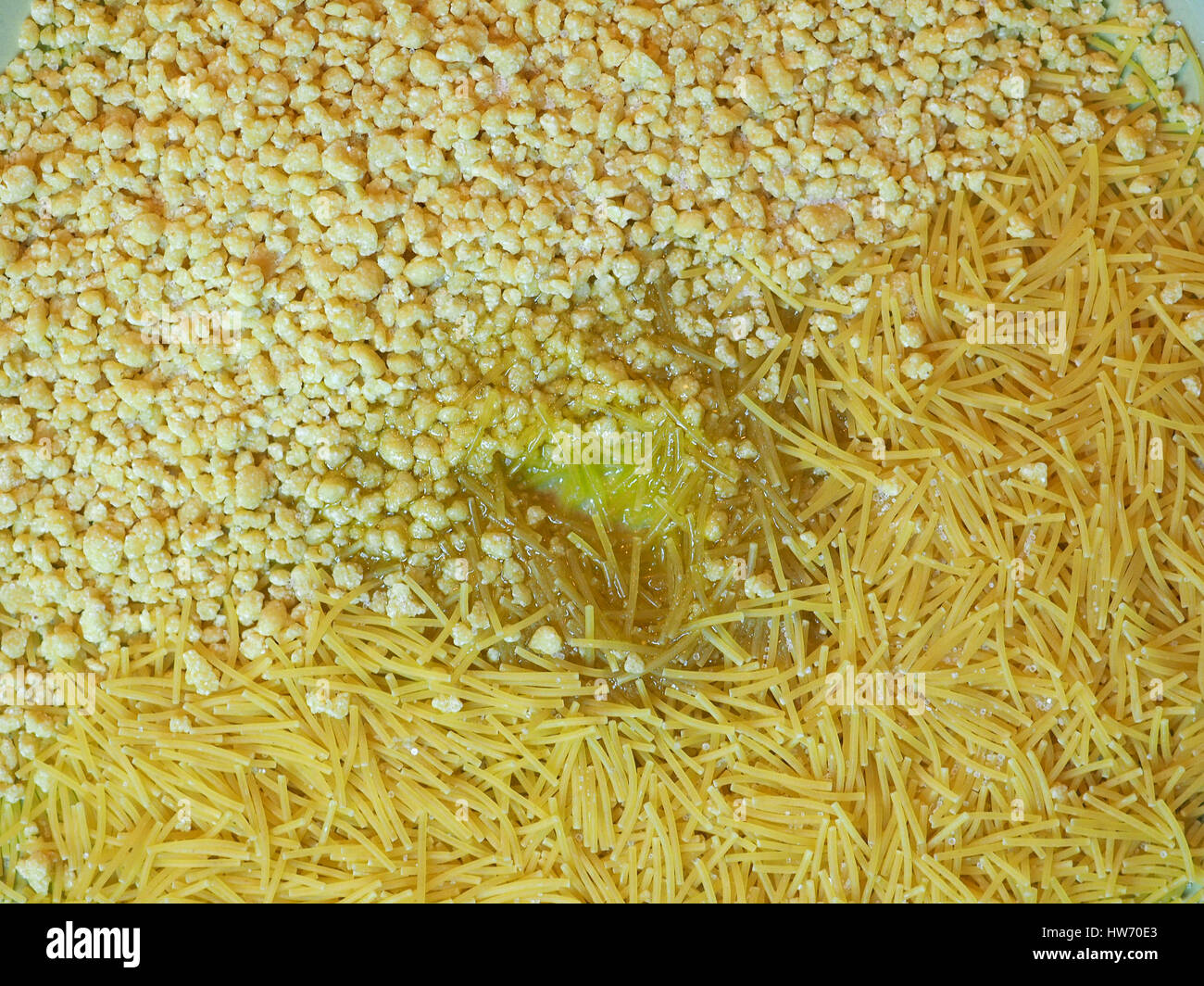 grattini and filini egg pasta with olive oil in a dish Stock Photo - Alamy