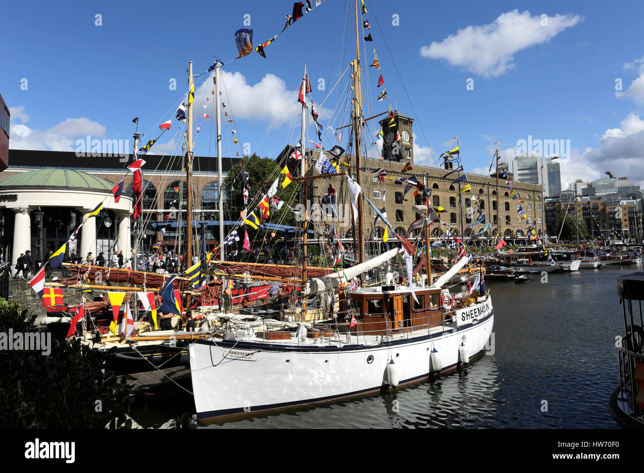 Collection of Dunkirk small ships in St Katherines dock, North Bank ...