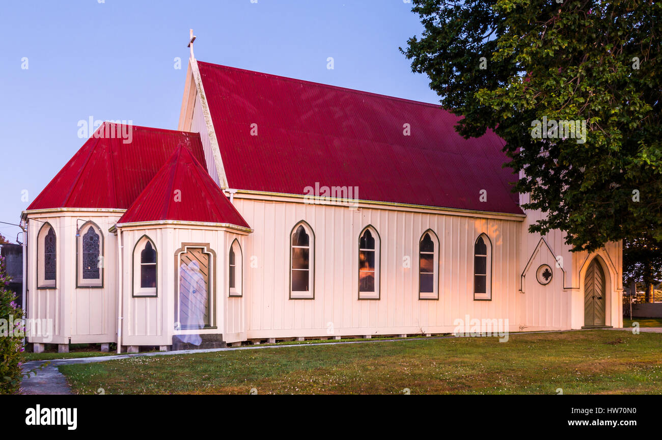 Jesus Christ standing at a church back door want to come in Stock Photo ...