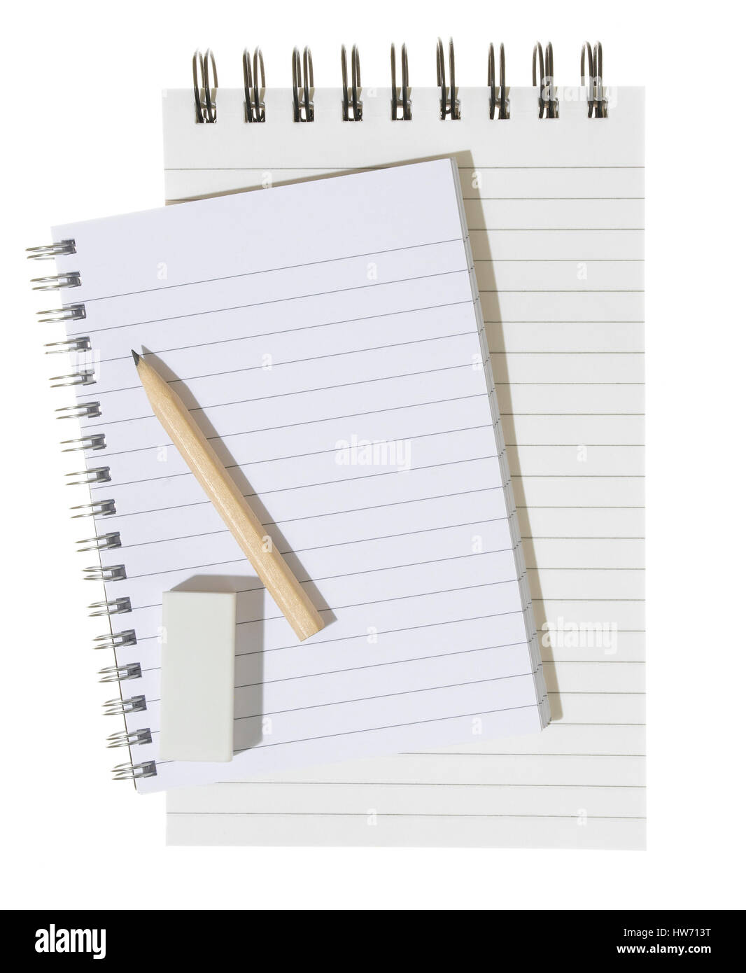 Isolated note Pad with pencil Stock Photo - Alamy