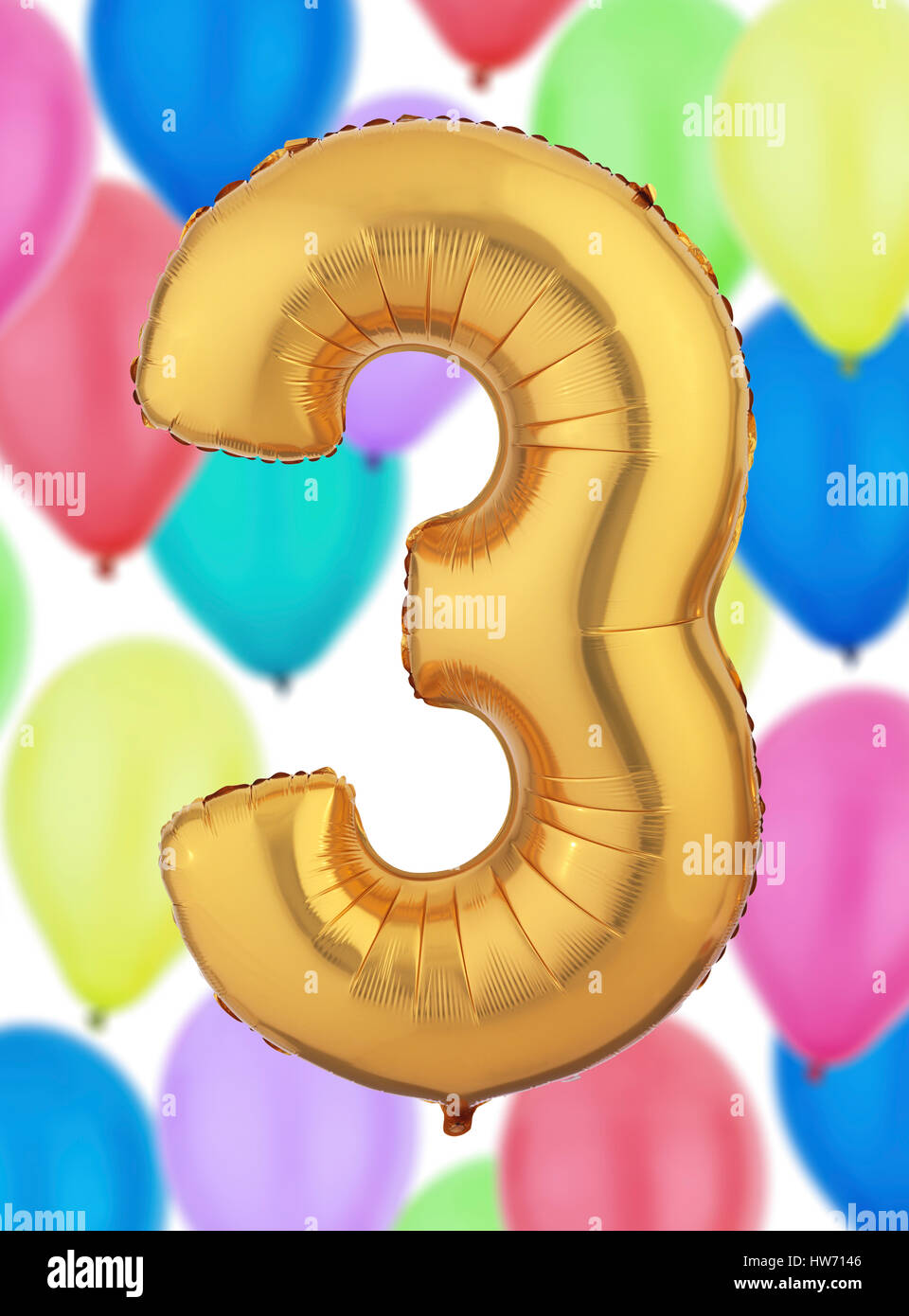 Balloon number 3 hi-res stock photography and images - Alamy