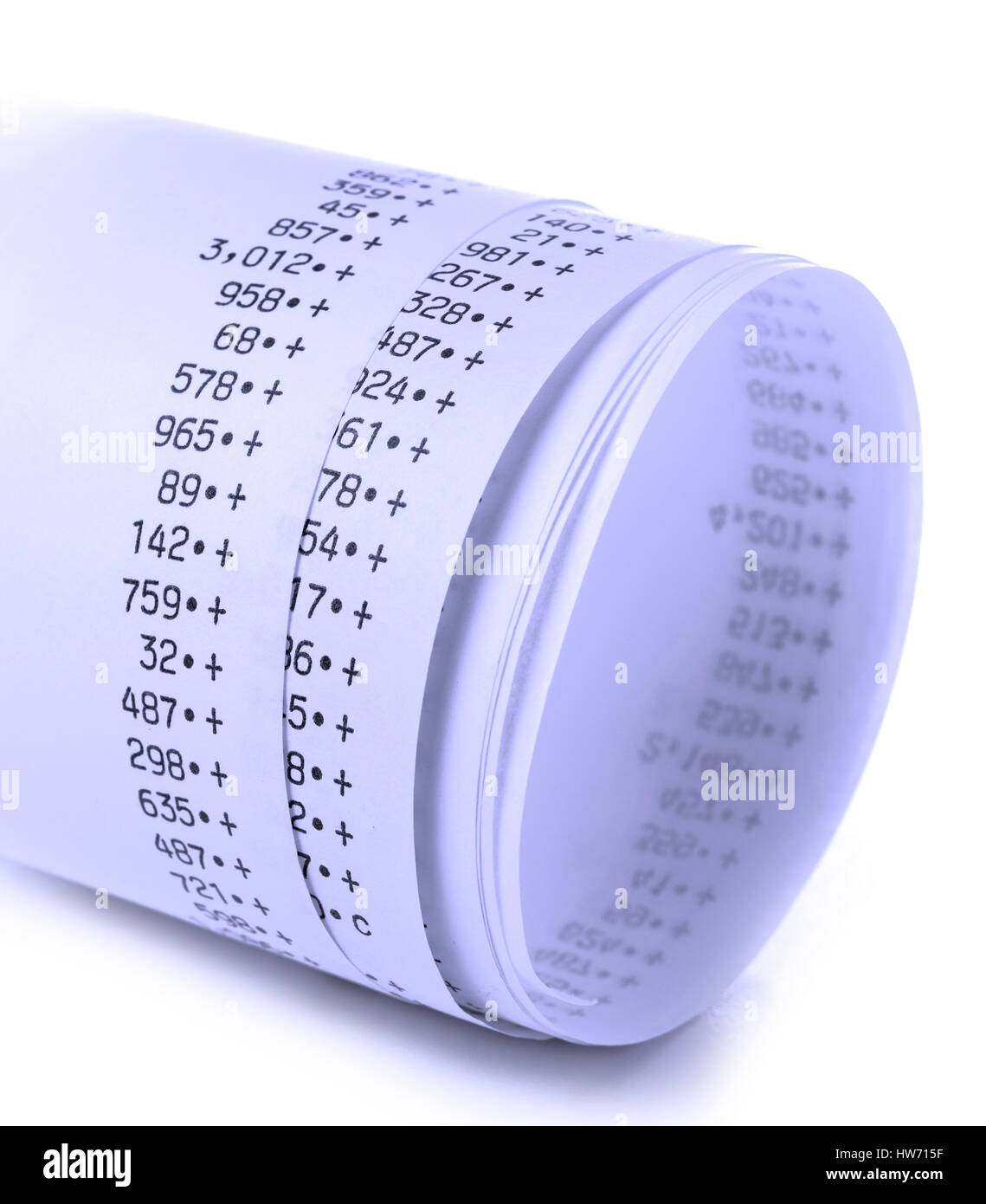 Calculator roll adding machine tape hi-res stock photography and images ...