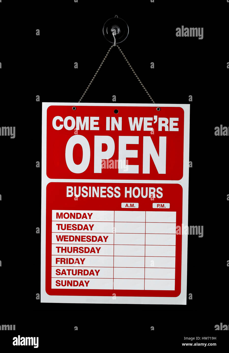 Shop open sign Stock Photo - Alamy