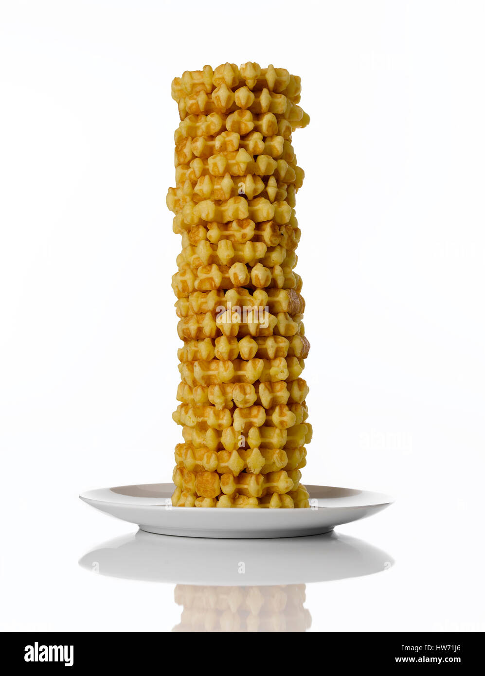 Stack of Waffles Stock Photo - Alamy