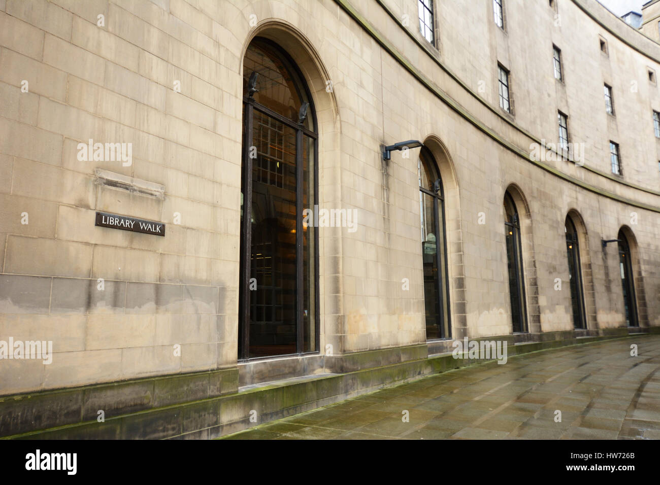 Library Walk Central Library in Manchester Stock Photo - Alamy