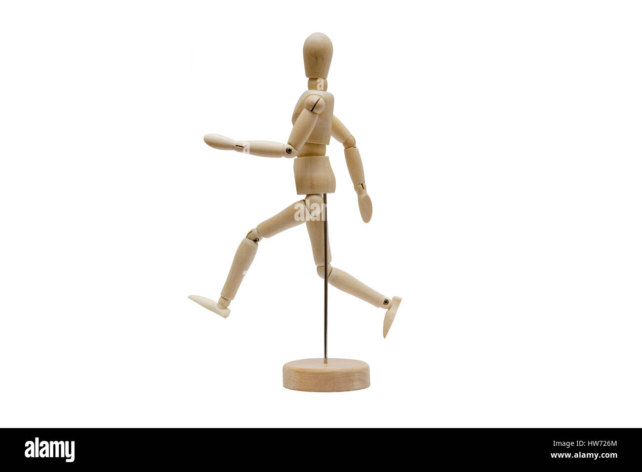 Wooden dummy isolated on a white background Stock Photo - Alamy