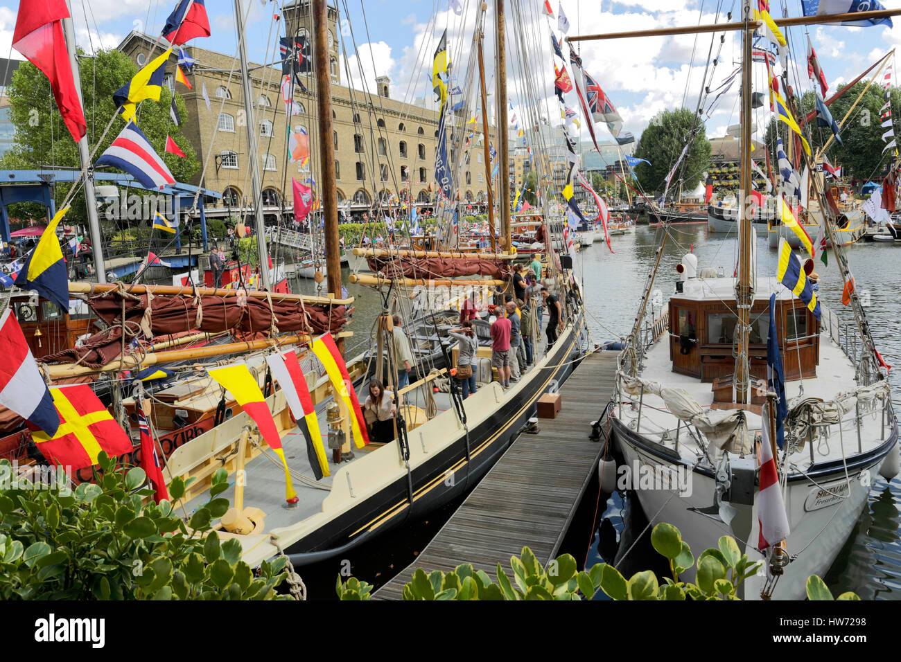 Collection of Dunkirk small ships in St Katherines dock, North Bank ...