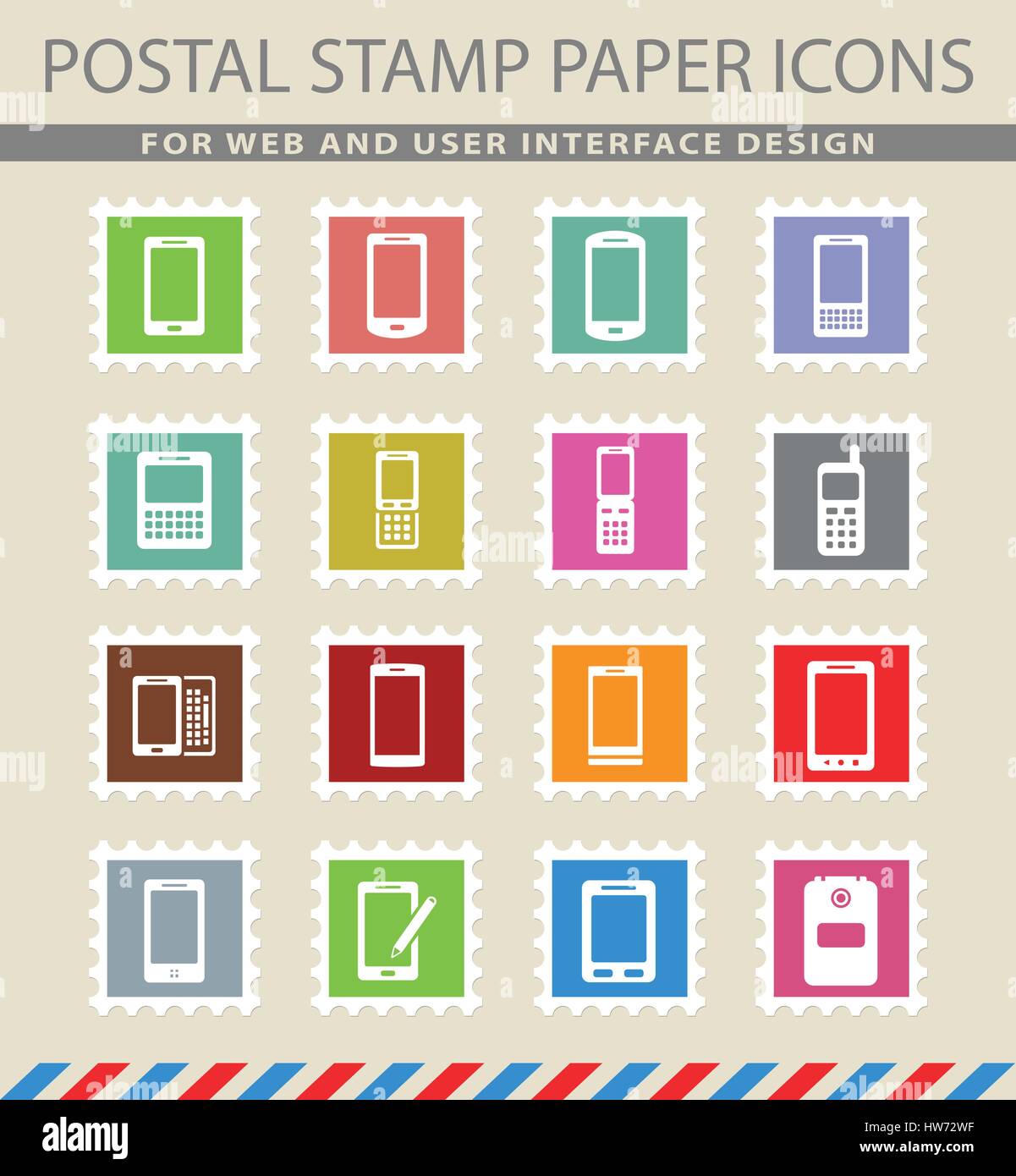 Phones simply symbols for web and user interface Stock Vector Image ...