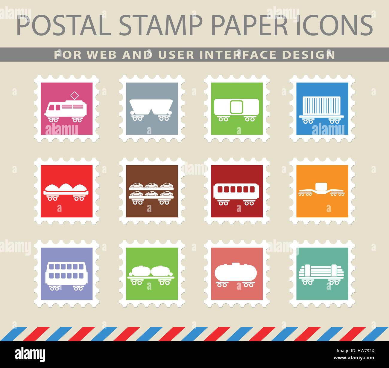 Rail-freight traffic simply symbols for web and user interface Stock ...