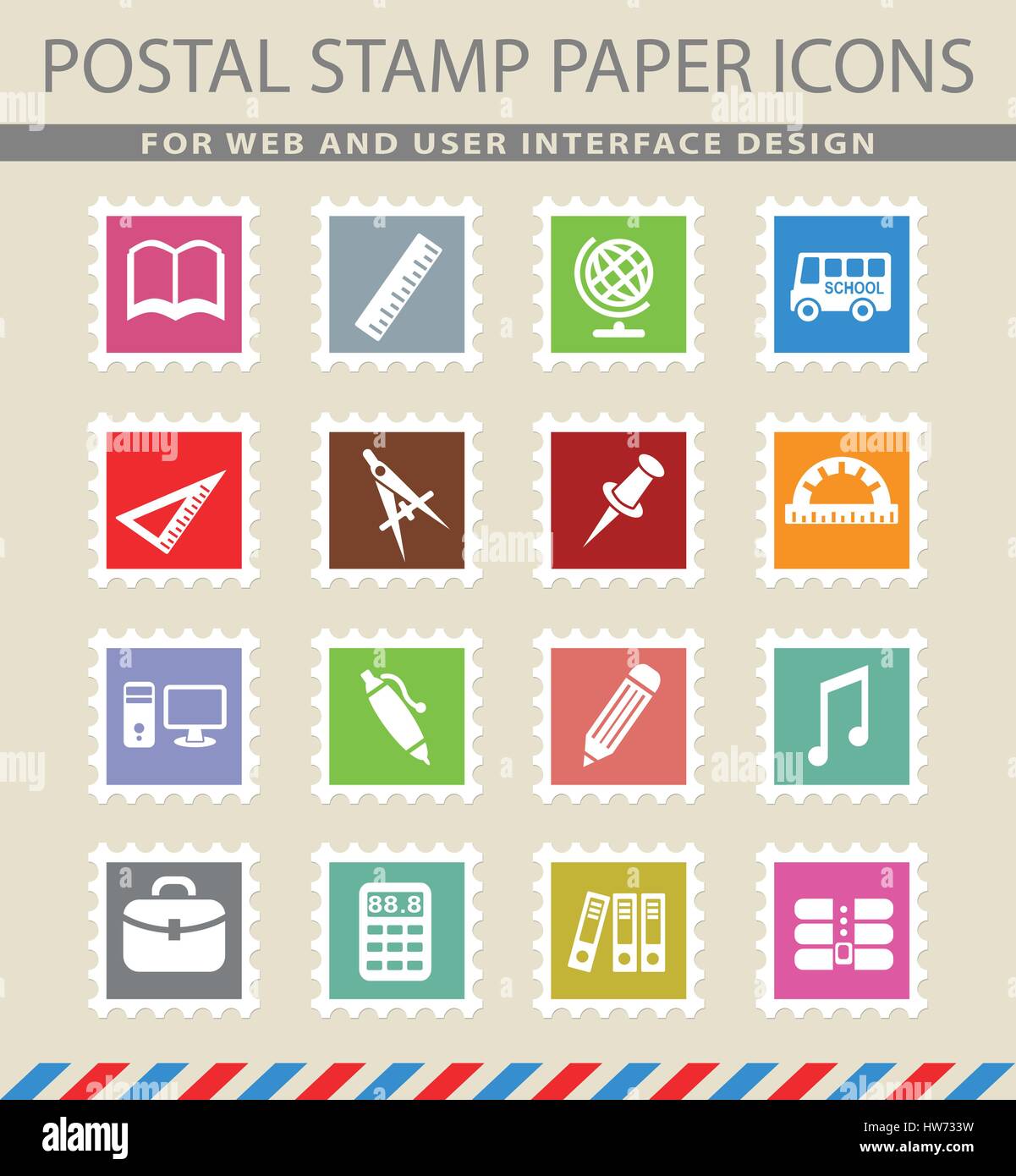 school web icons for user interface design Stock Vector Image & Art - Alamy