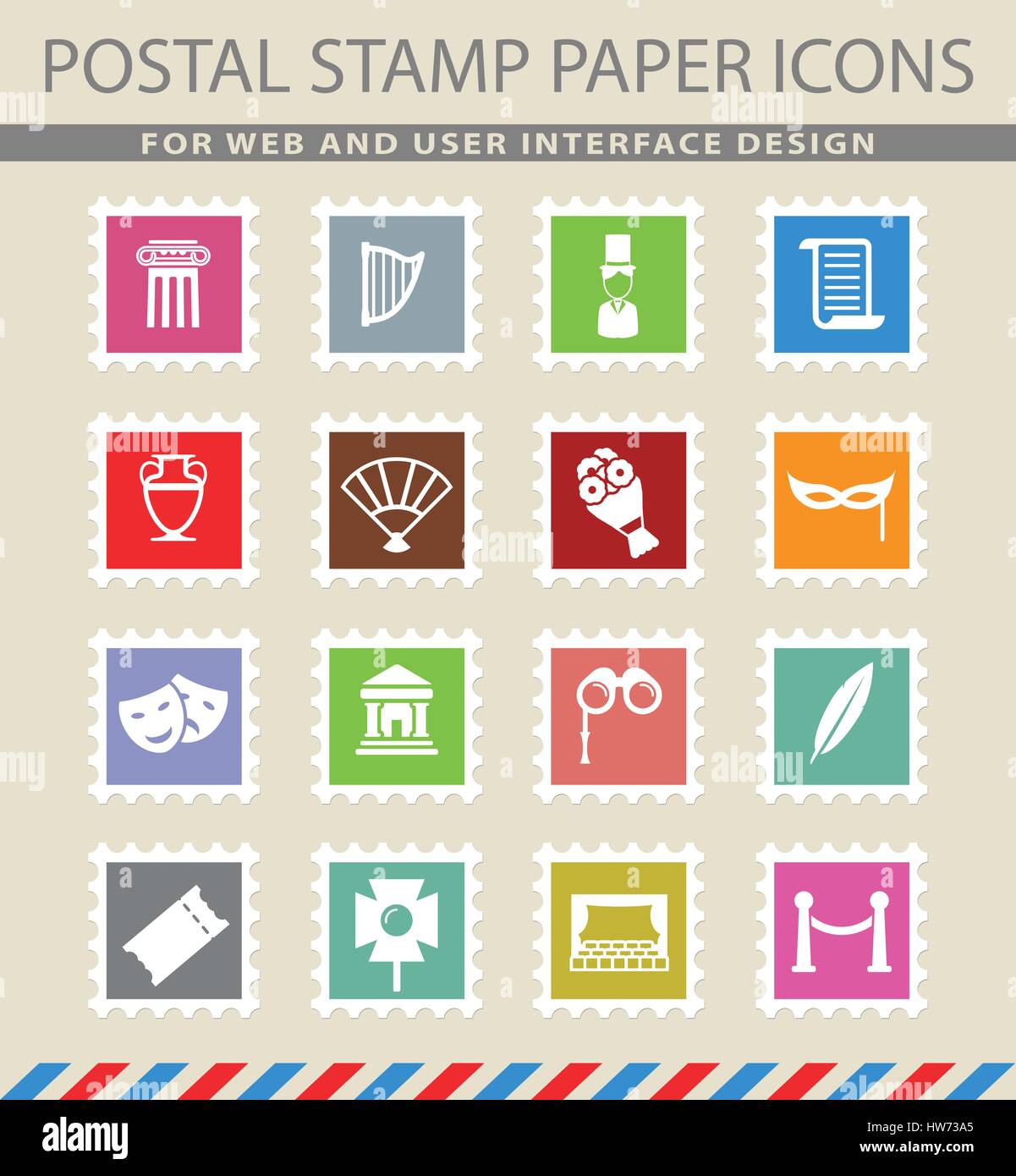 Theatre simply symbols for web and user interface Stock Vector Image ...