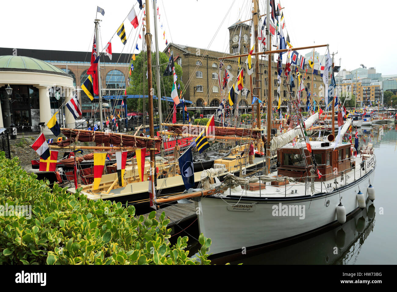 Collection of Dunkirk small ships in St Katherines dock, North Bank ...
