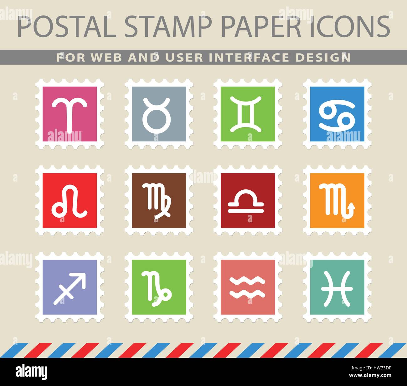 zodiac simply symbols for web and user interface Stock Vector Image ...