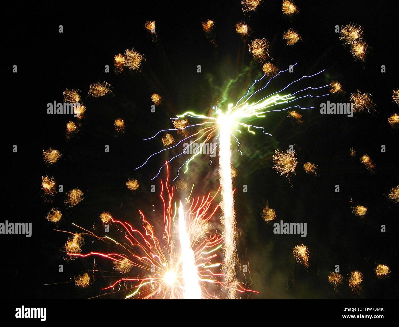Abstract fireworks in motion Stock Photo - Alamy