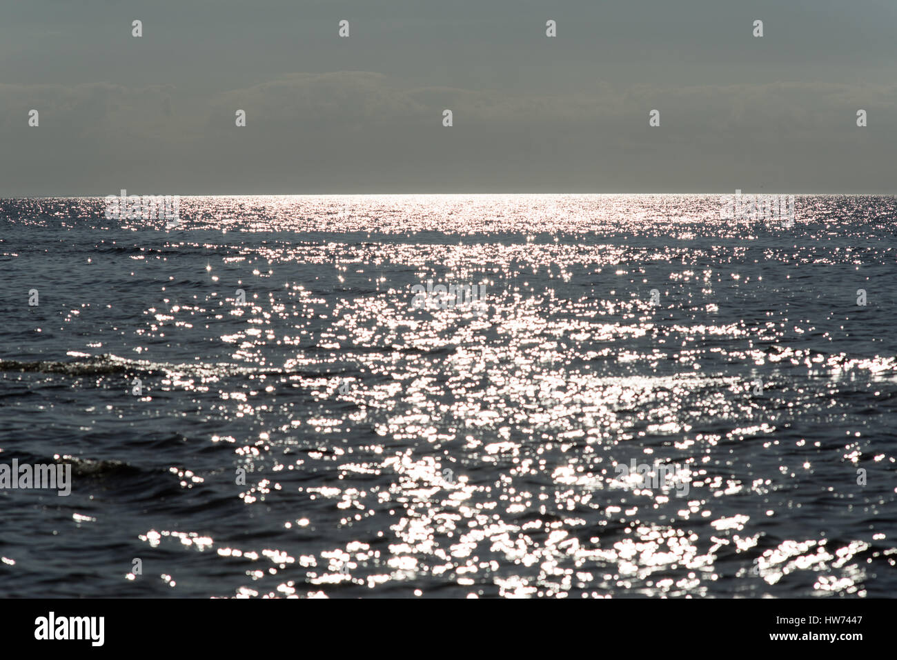 reflection of the sun in the sea Stock Photo - Alamy