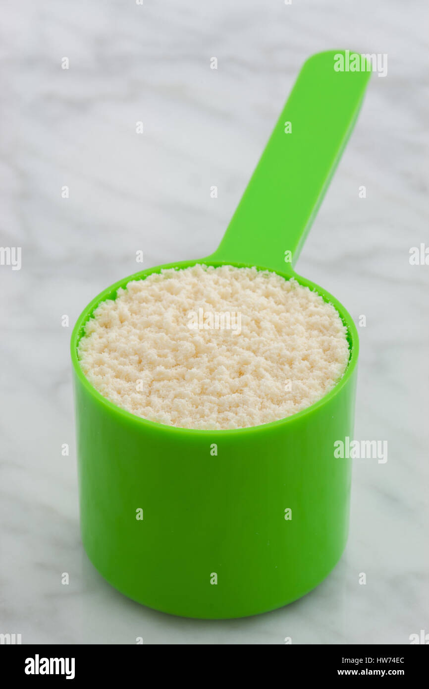 protein powder measuring spoon Stock Photo - Alamy