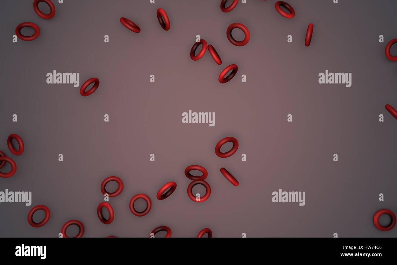 Shattered red coloured torus,sample text background 3d render, working ...