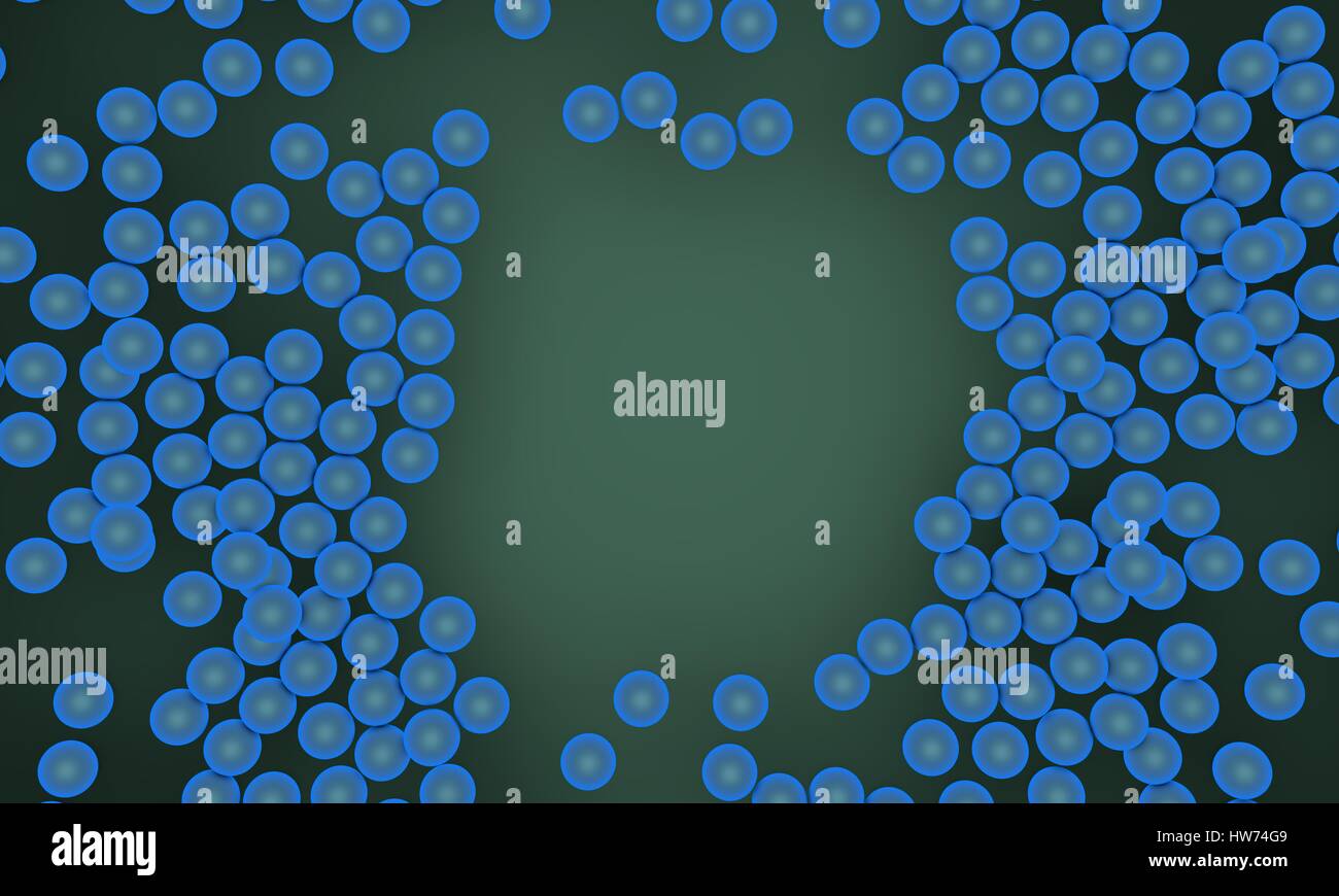 Scattered blue sphere objects, background 3d render, working Stock ...