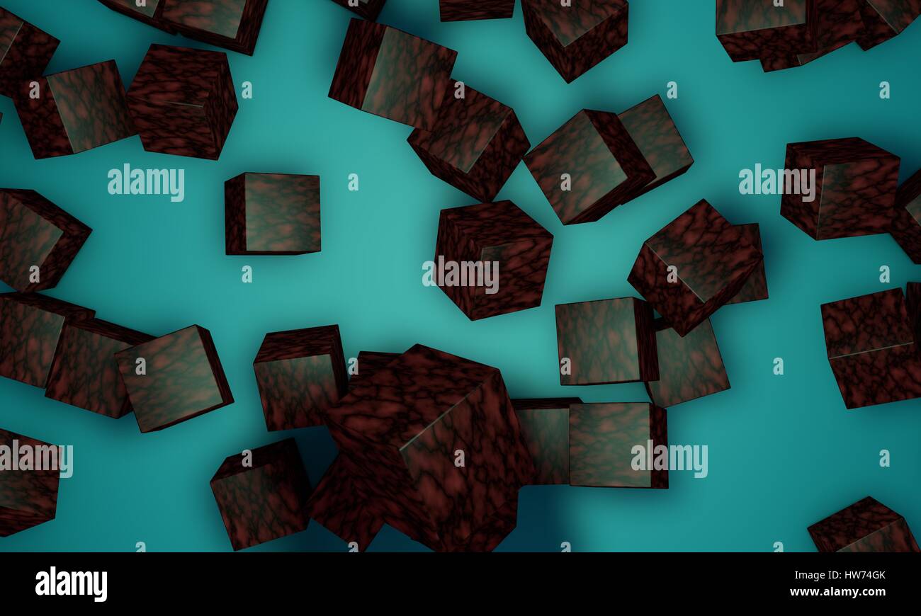 Scattered Bordeaux Coloured cubes,background 3d render, working Stock ...
