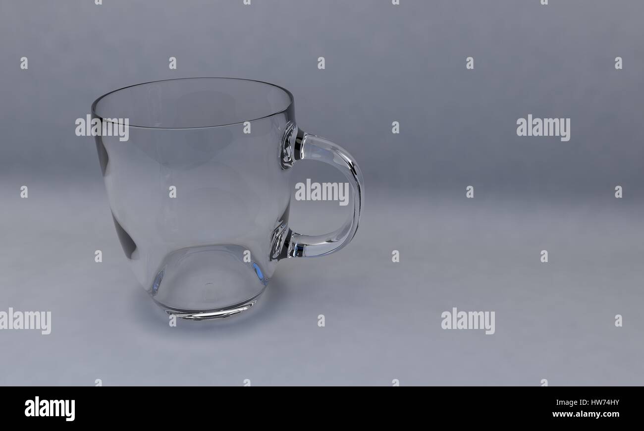 Bistro Glass Cup, right view 3d render, background work Stock Photo - Alamy