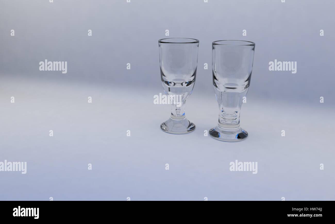 Reverse Bottle Glass ,right view 3d render,working Stock Photo - Alamy