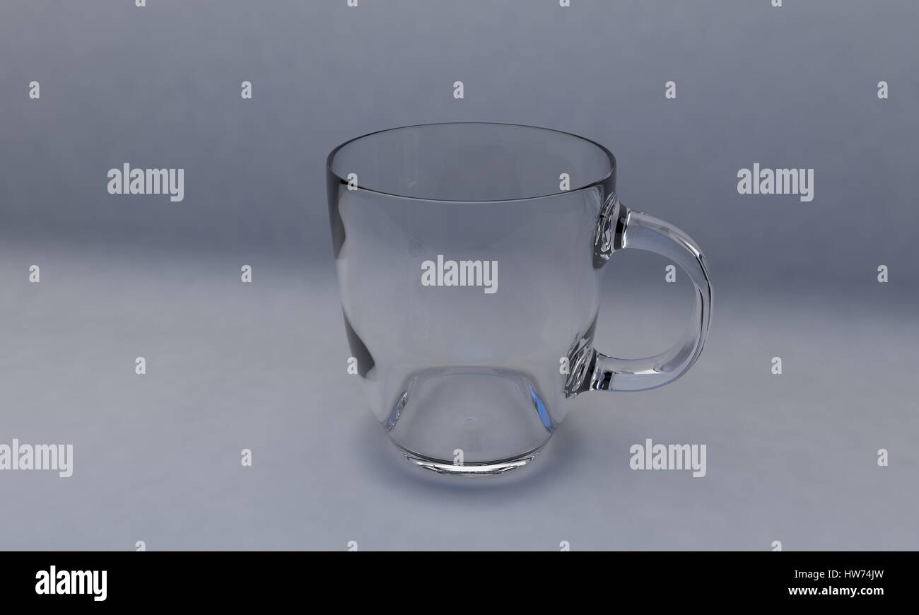 Bistro Glass Cup 3d render, background work Stock Photo - Alamy