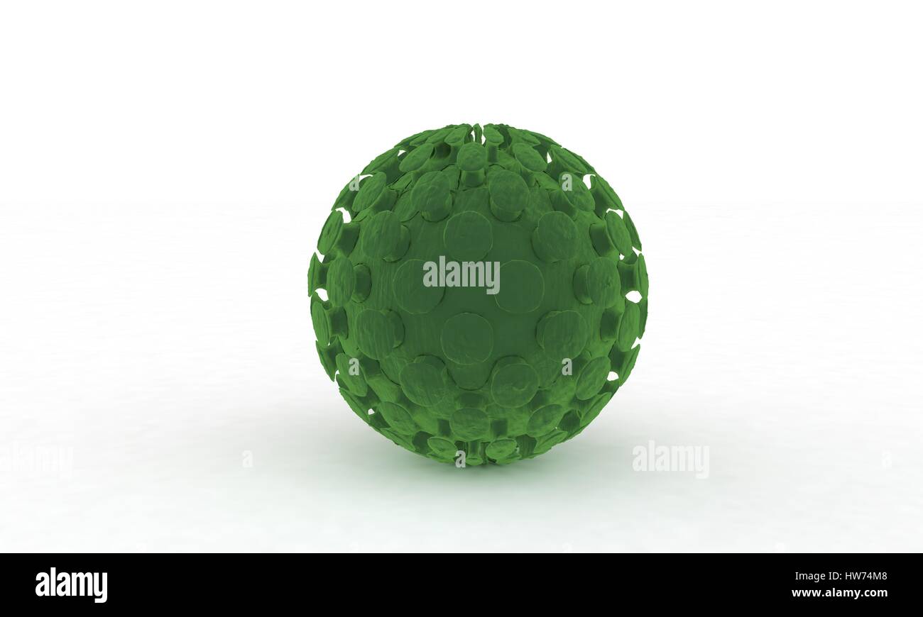 Virus model infinite white background front view 3d render Stock Photo ...