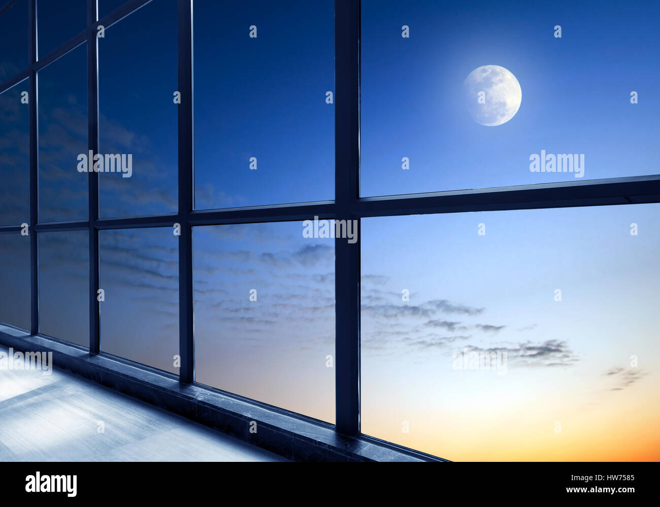 Window of the sky and the moon Stock Photo - Alamy