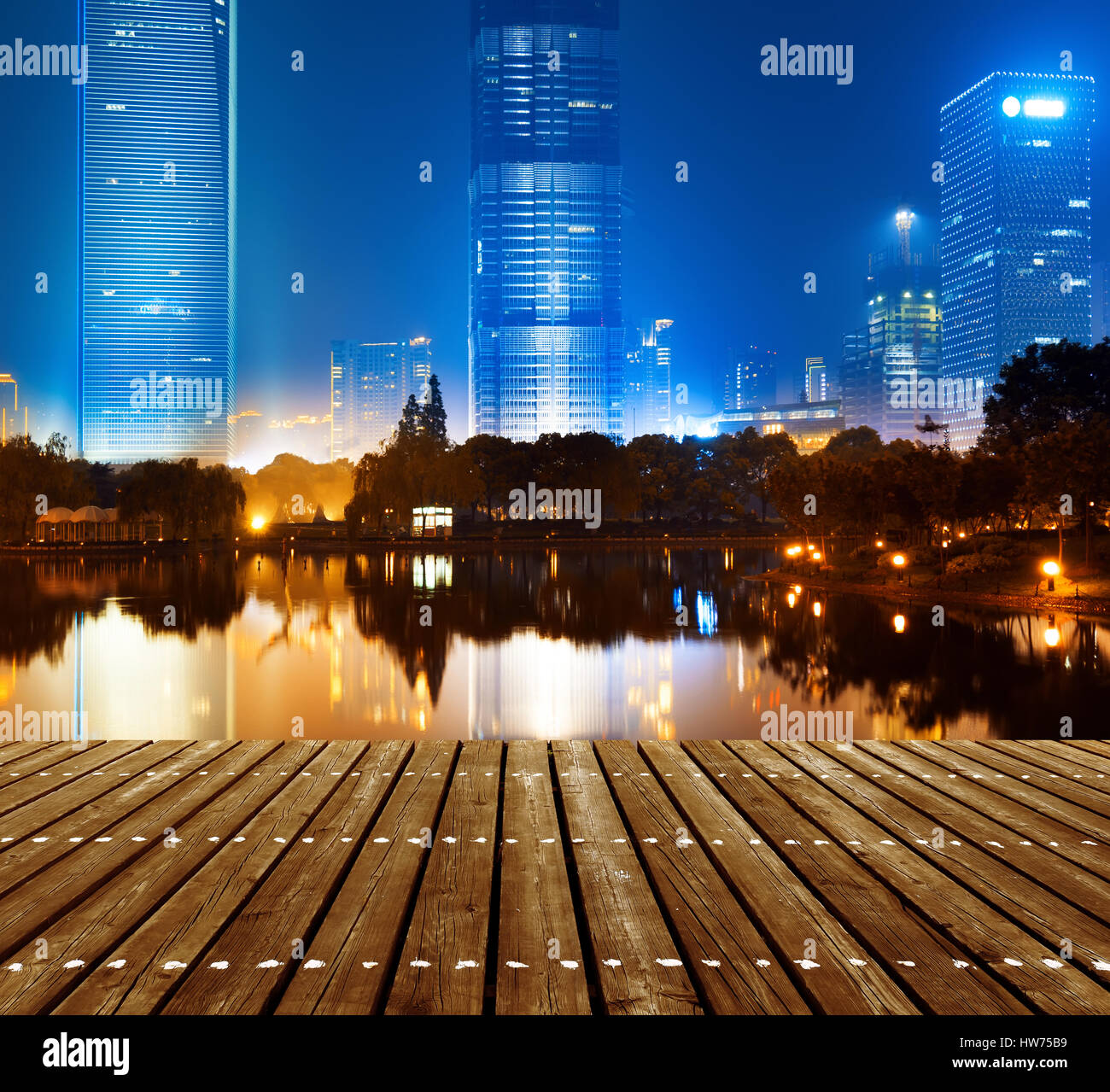 The night view of the lujiazui financial centre in shanghai china Stock ...