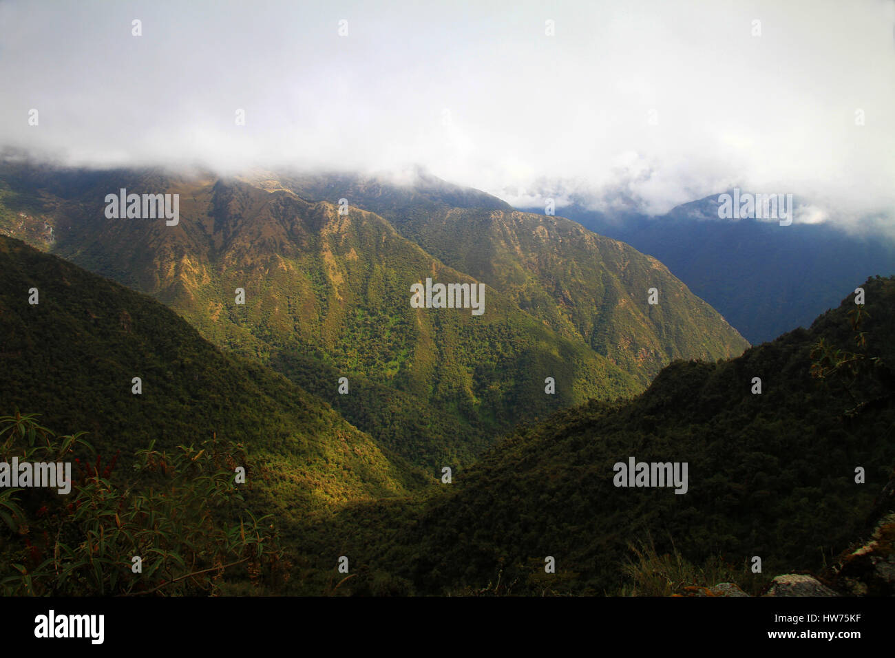 Scenery along the Inca Trail in Peru Stock Photo - Alamy
