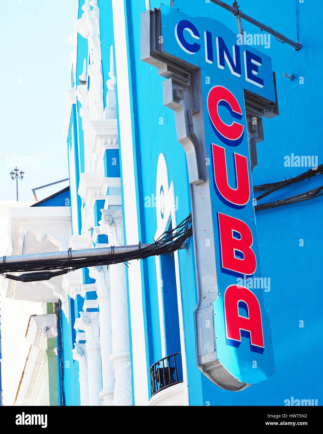 Cine Cuba sign in Santiago de Cuba Stock Photo - Alamy
