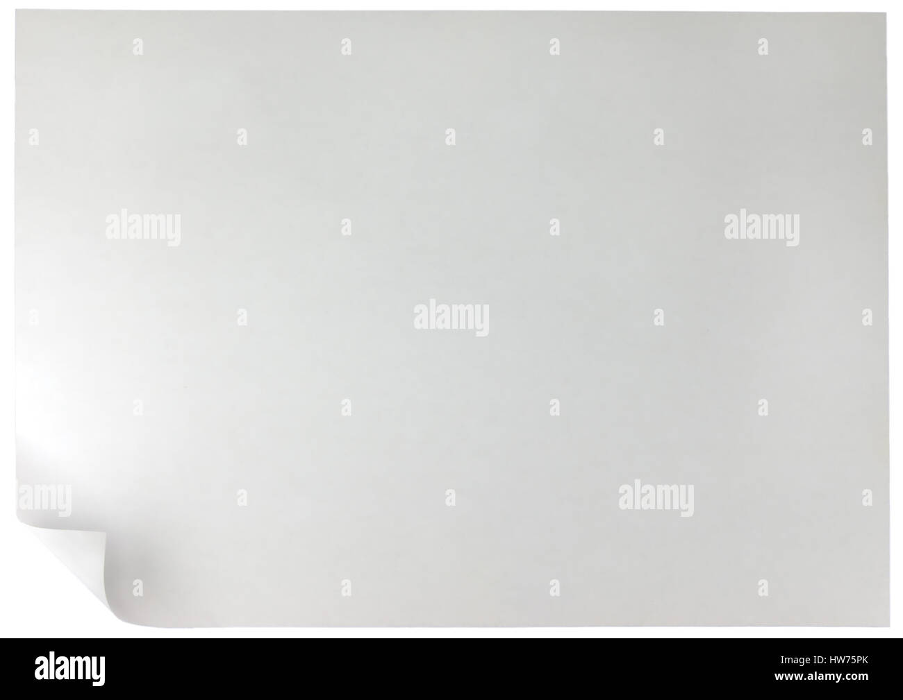 White Page Curl Horizontal Copy Space Background Closeup, Isolated ...