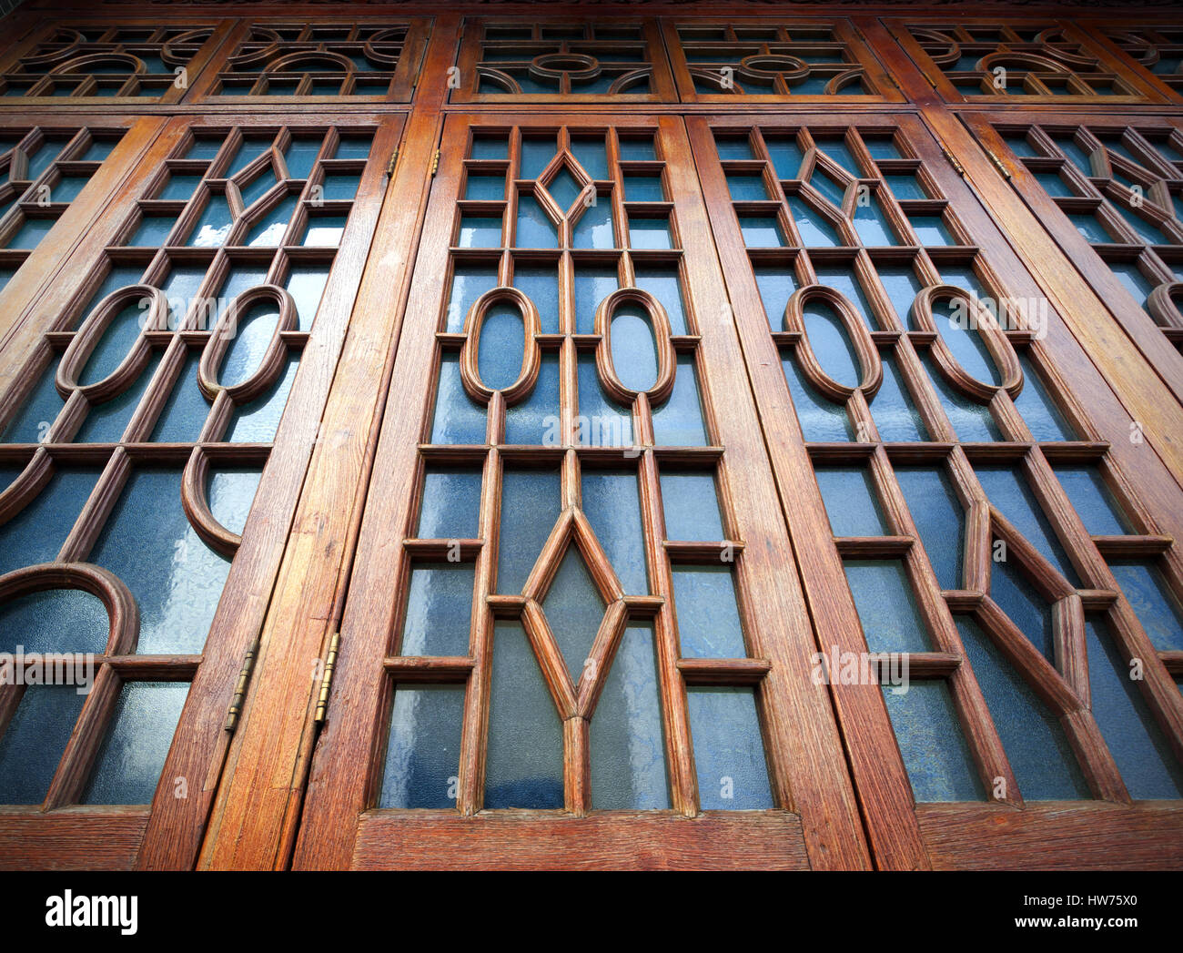 The windows of the Chinese ancient buildings and historical sites Stock ...
