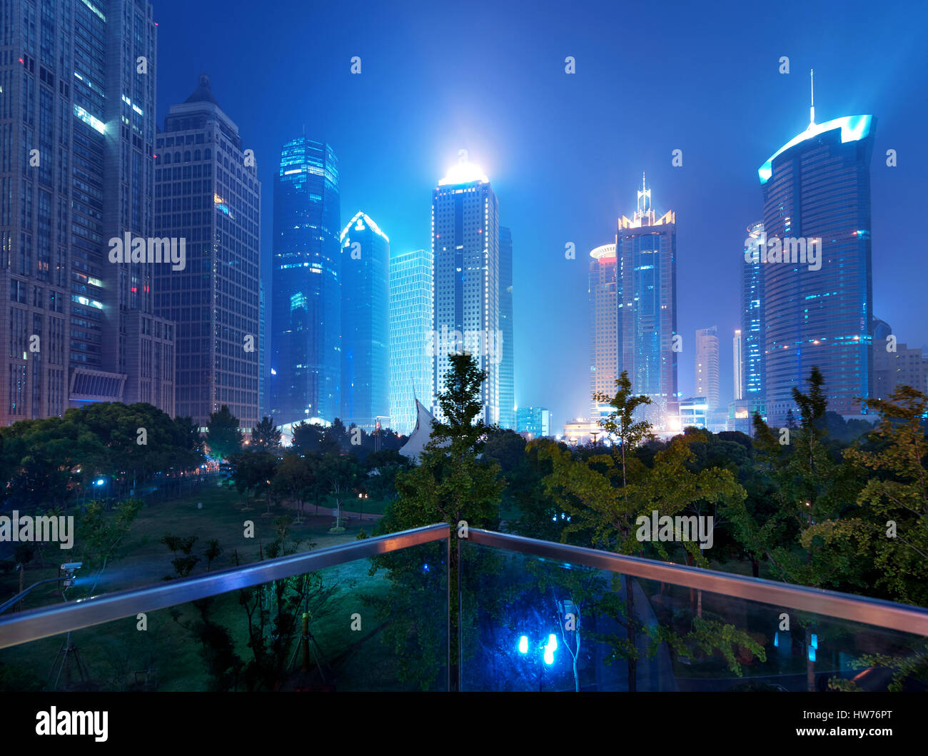 beautiful night view in shanghai Stock Photo - Alamy