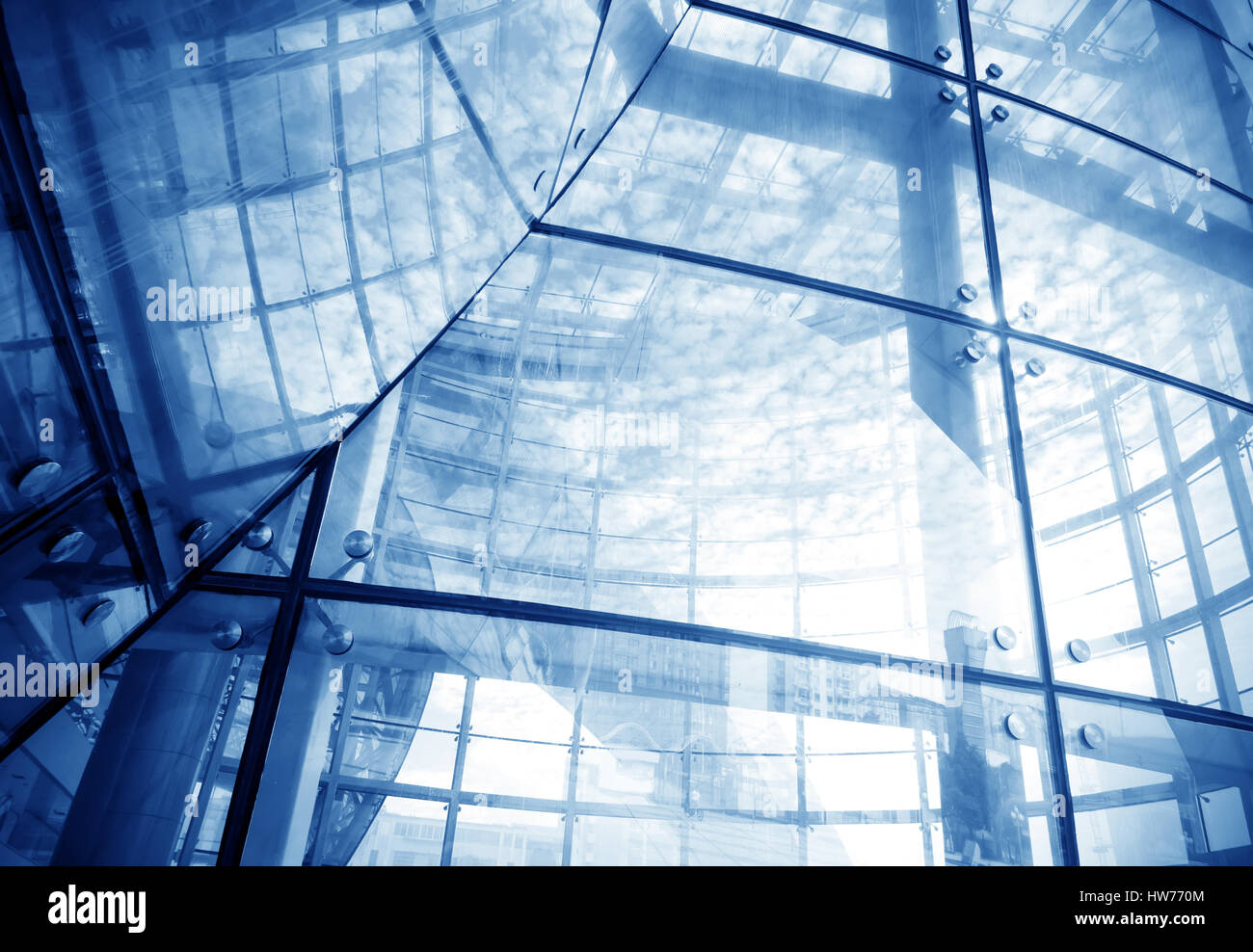 Transparent glass curtain walls and ceilings Stock Photo - Alamy