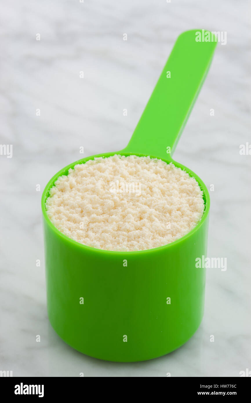 protein powder measuring spoon Stock Photo - Alamy