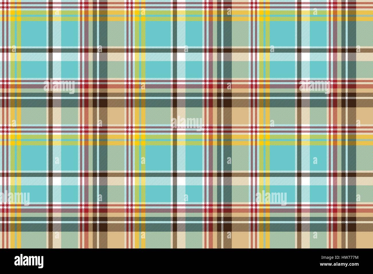 Seamless fabric texture plaid blue madras. Vector illustration Stock ...