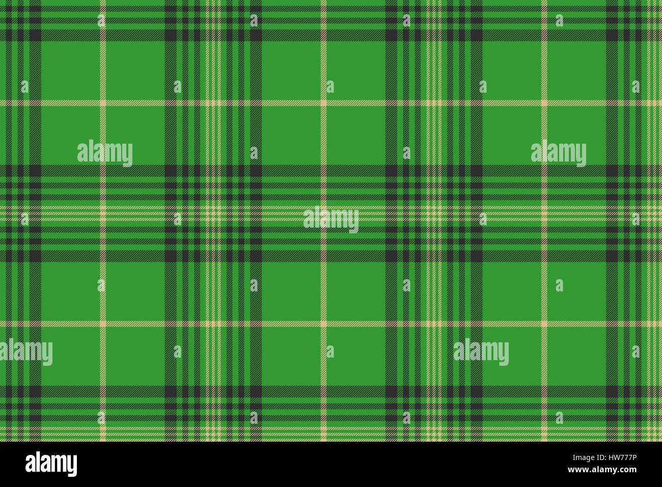Seamless plaid green tartan check fabric texture. Vector illustration ...